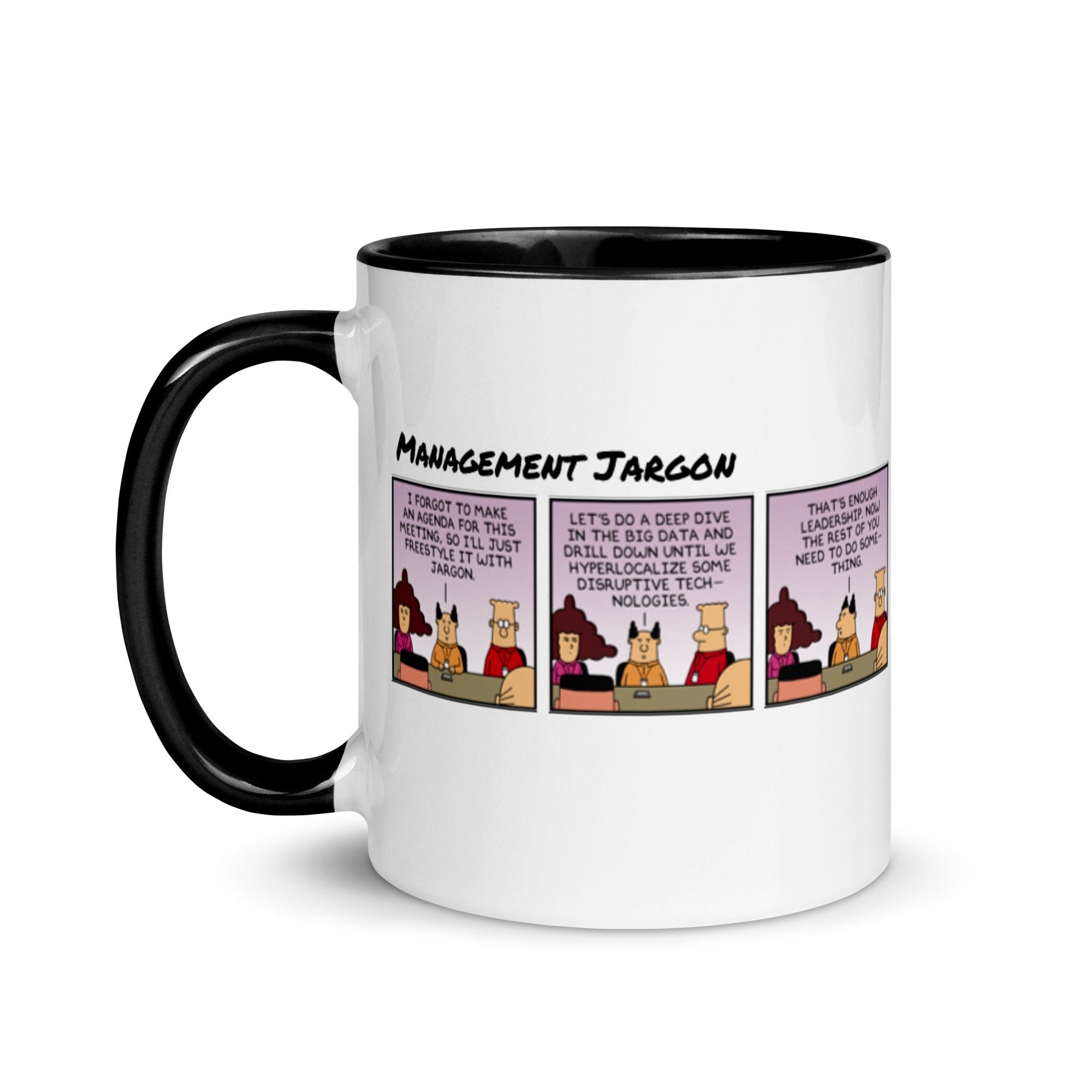 Dilbert Comic Strip Management Jargon Mug With Color Inside - Etsy