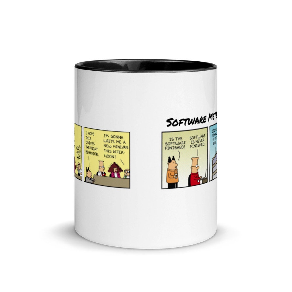 Dilbert Comic Strip - Good Behavior & Software Bug Metrics - Mug With ...