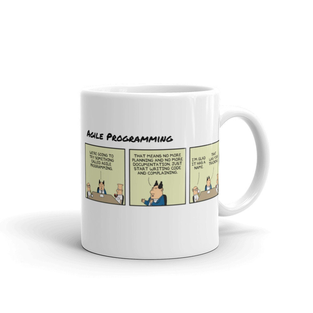 Funny Dilbert Mug - Agile Programming - White Glossy (11 Oz/15 Oz) - Etsy