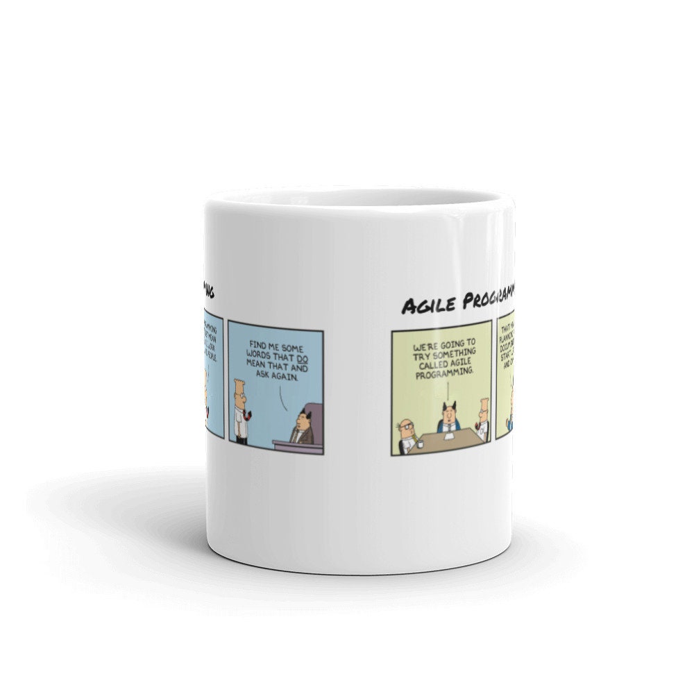 Funny Dilbert Mug - Agile Programming - White Glossy (11 Oz/15 Oz) - Etsy