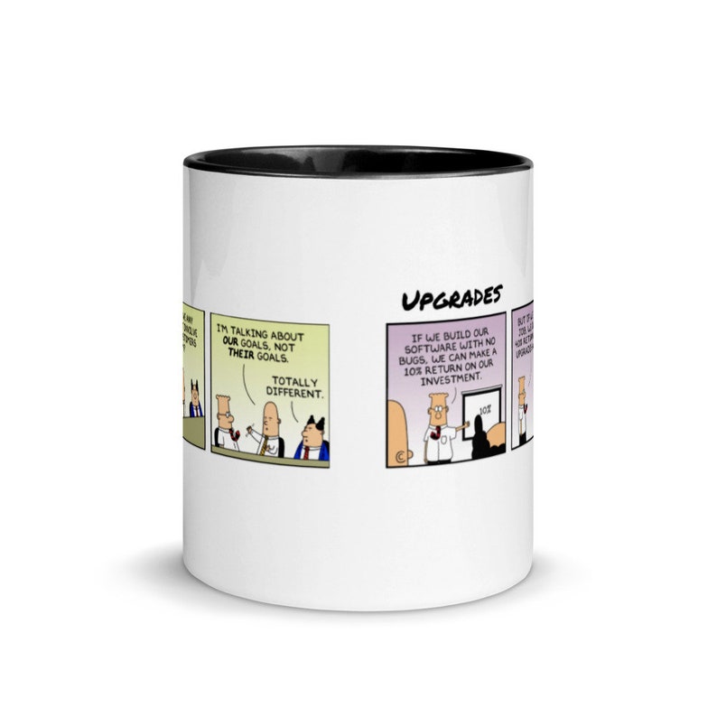 Dilbert Comic Strip - Software Bugs & Company Goals - Mug With Color ...