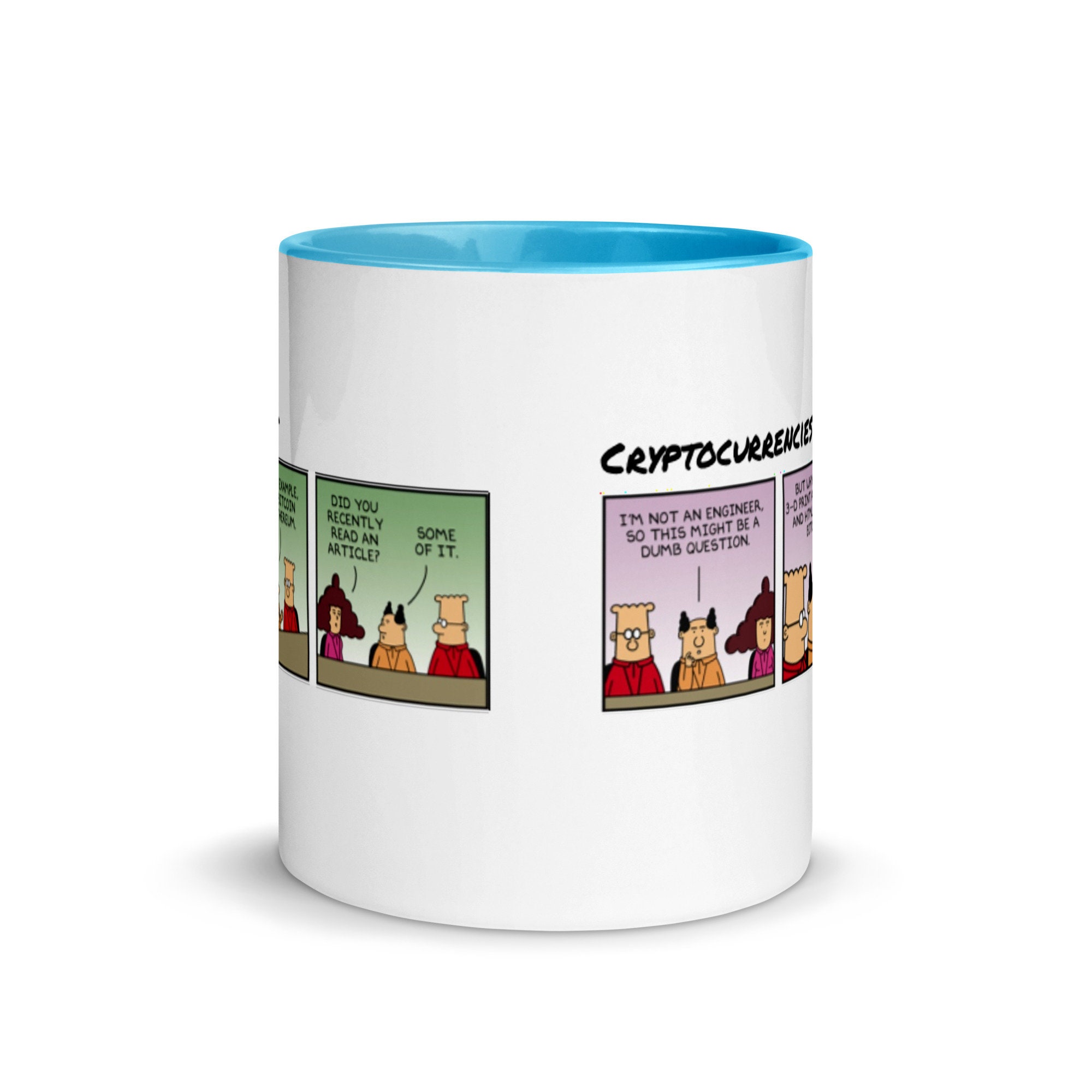 Dilbert Comic Strip Cryptocurrencies bitcoin Mug With Color Inside - Etsy