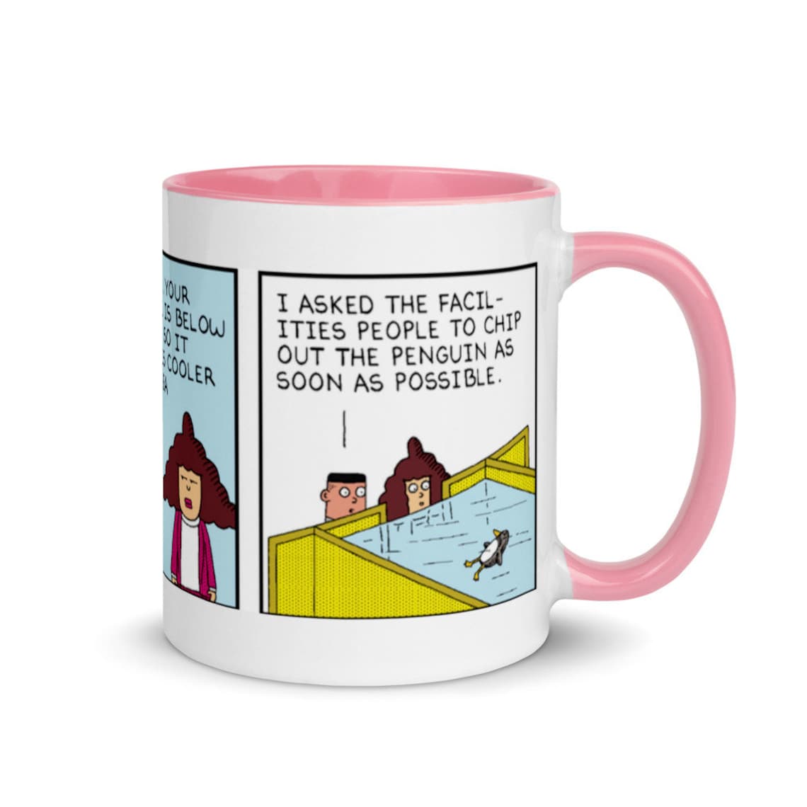 Dilbert Comic Strip Cold Office Mug With Color Inside - Etsy