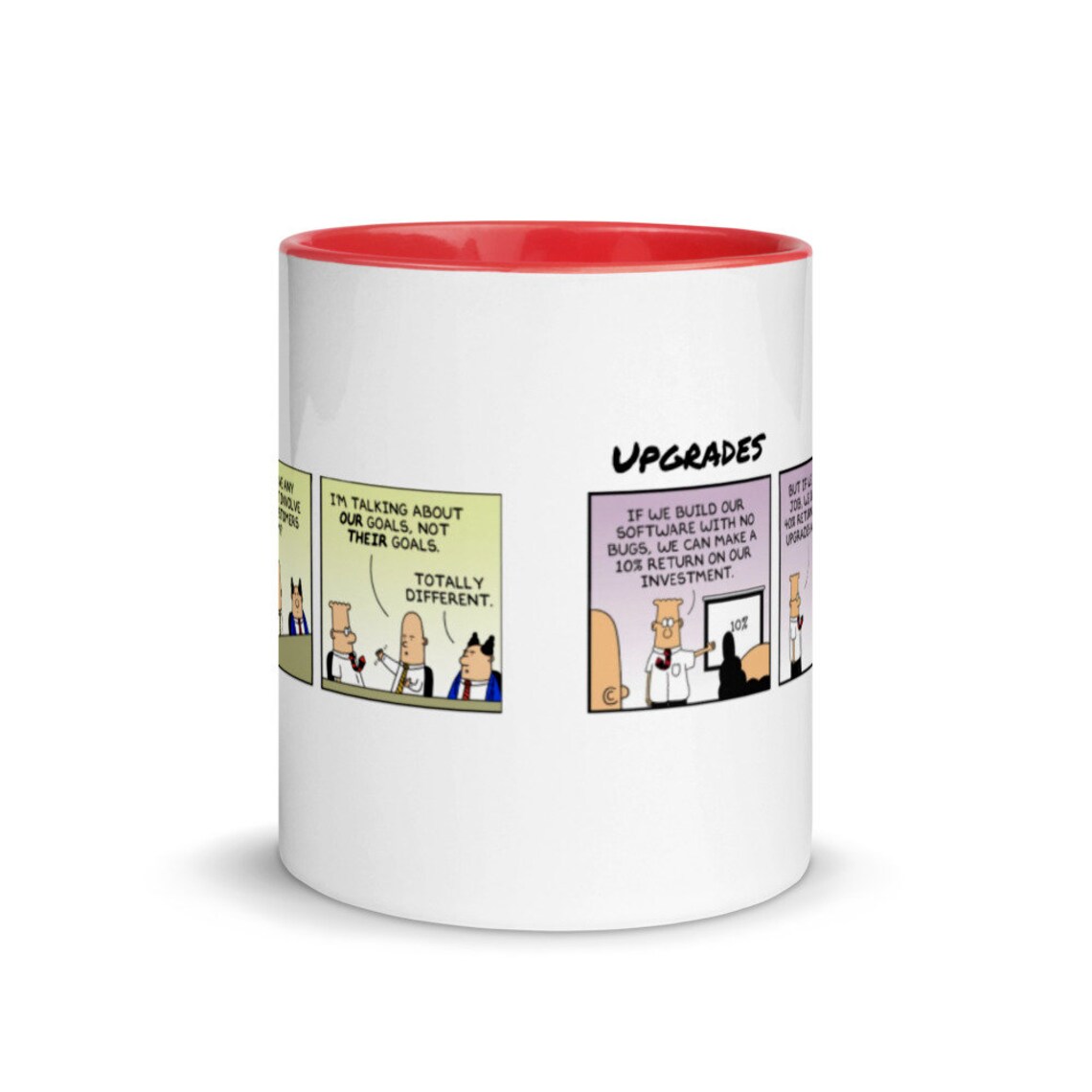 Dilbert Comic Strip - Software Bugs & Company Goals - Mug With Color ...