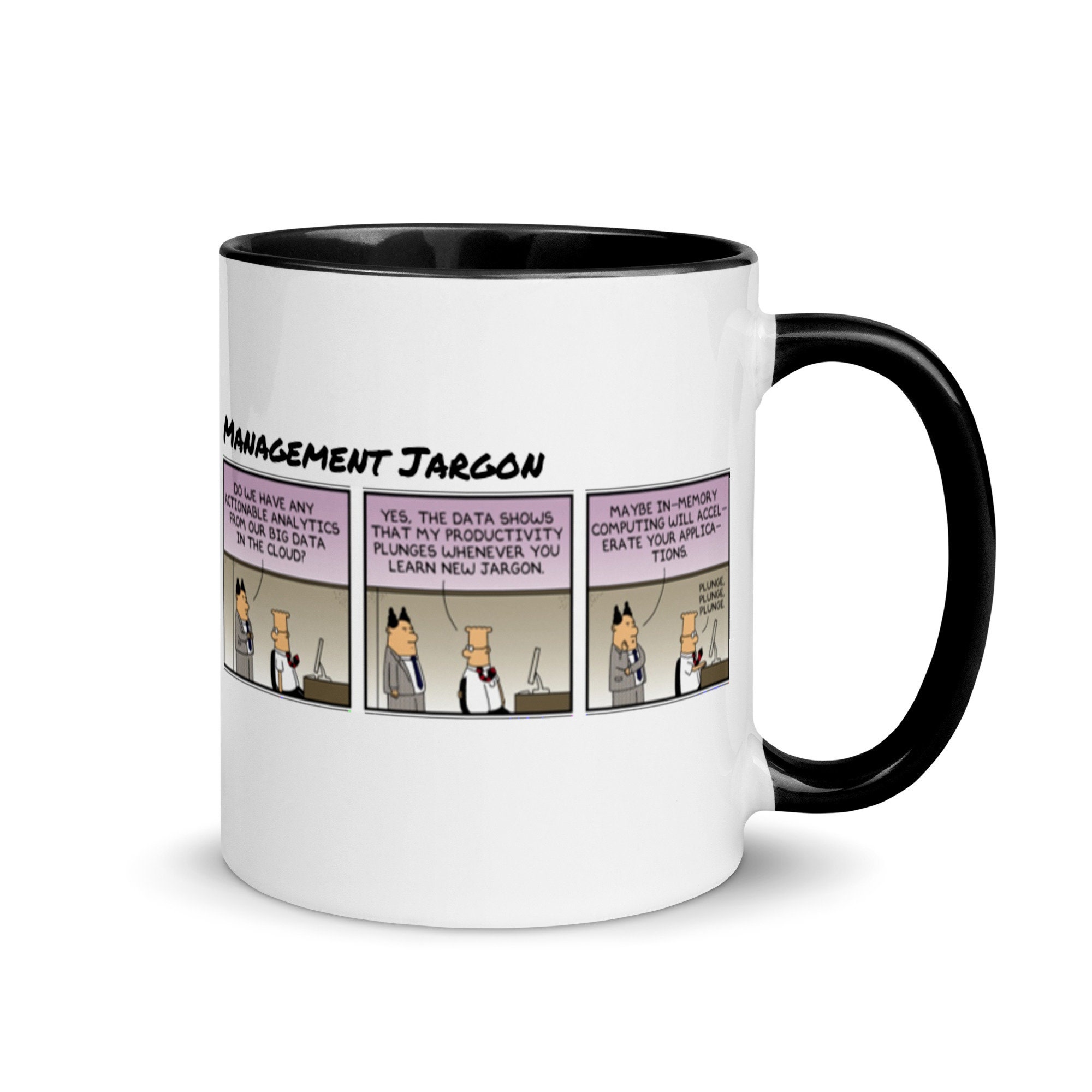 Dilbert Comic Strip - Management Jargon - Mug With Color Inside - Etsy