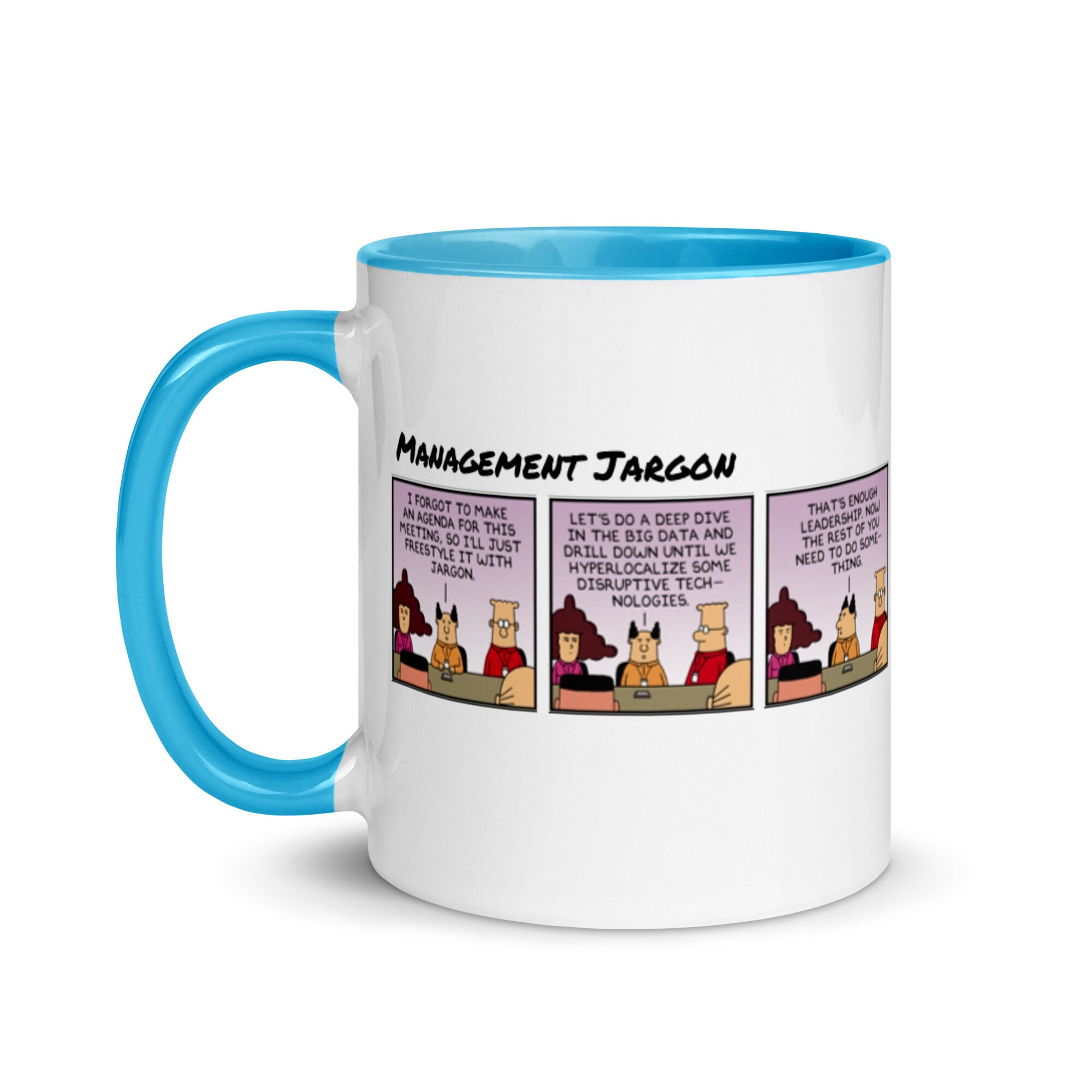 Dilbert Comic Strip - Management Jargon - Mug With Color Inside - Etsy