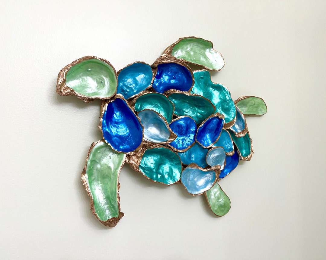 Oyster Shell Sea Turtle - Etsy