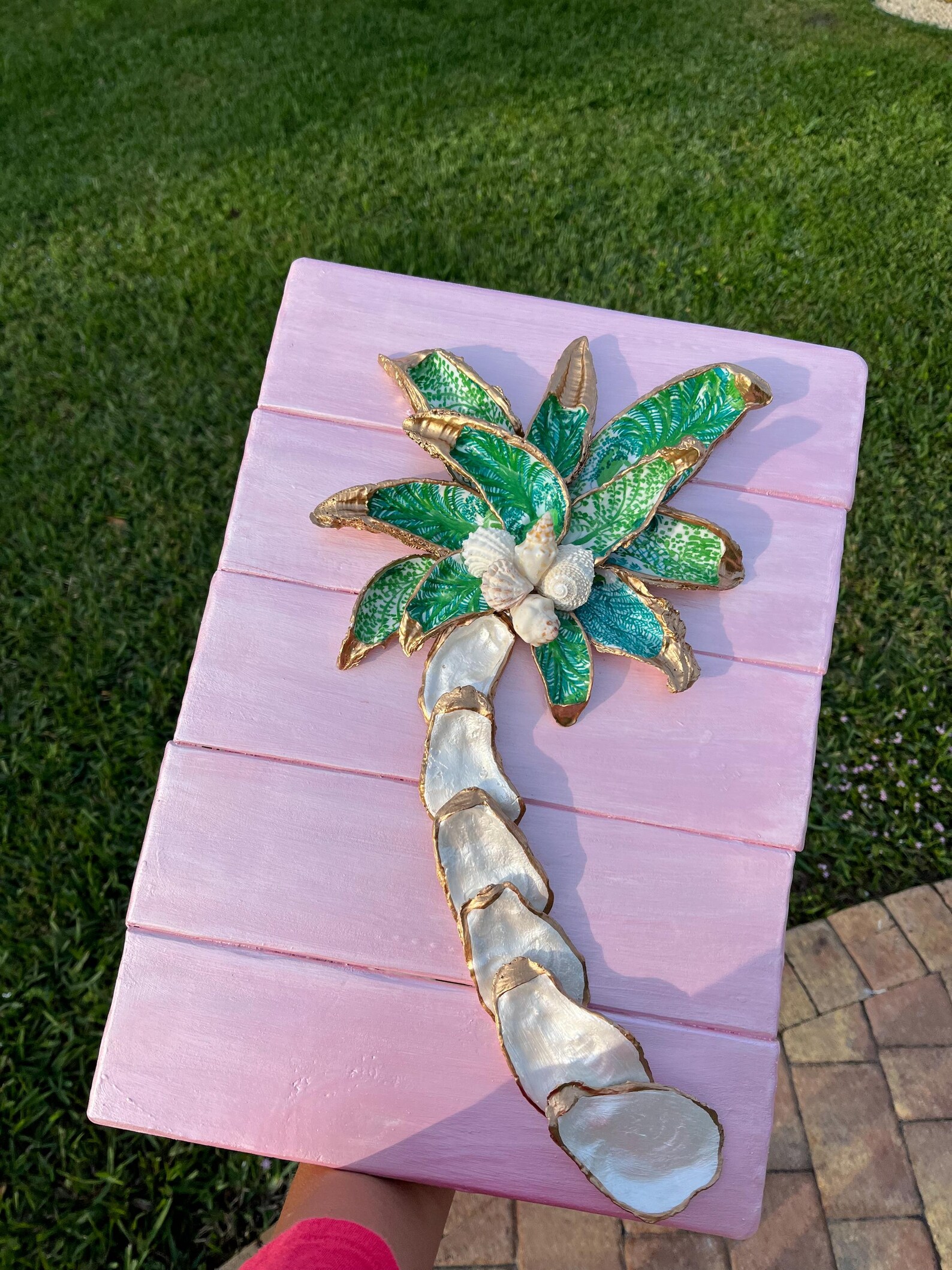 Oyster Shell Palm Tree Wall Decor - Etsy
