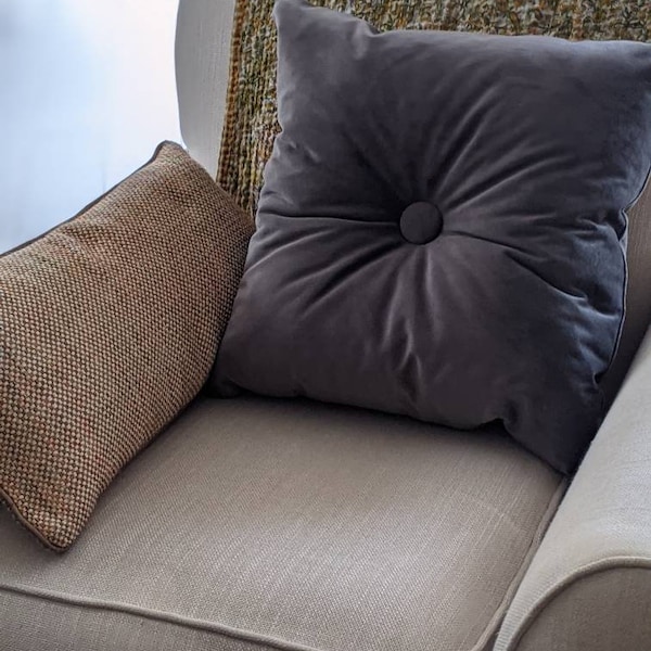 Button Cushion - Etsy UK