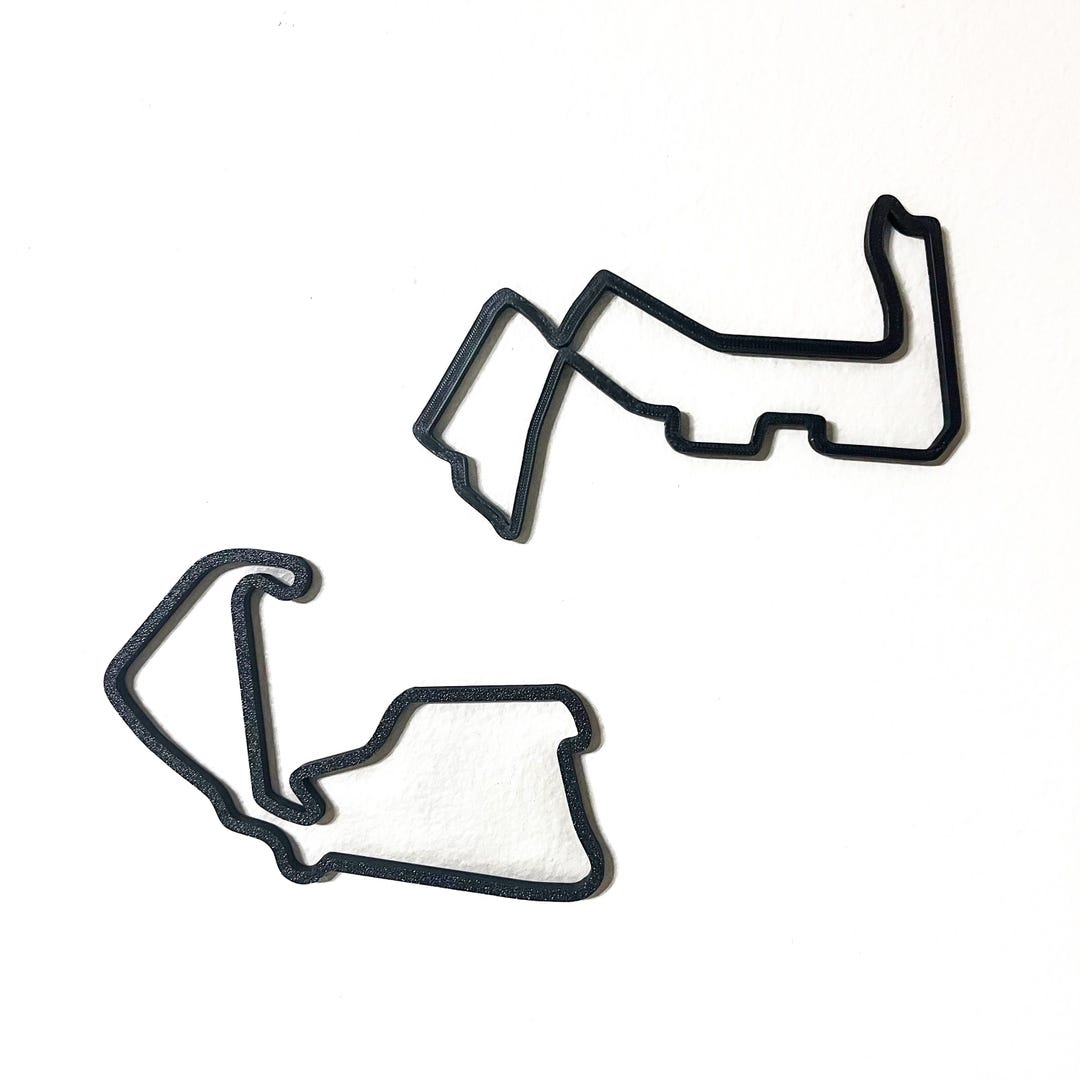 3D Printed F1 Race Track Outline Art | Wall Decor | Unique Motorsport ...