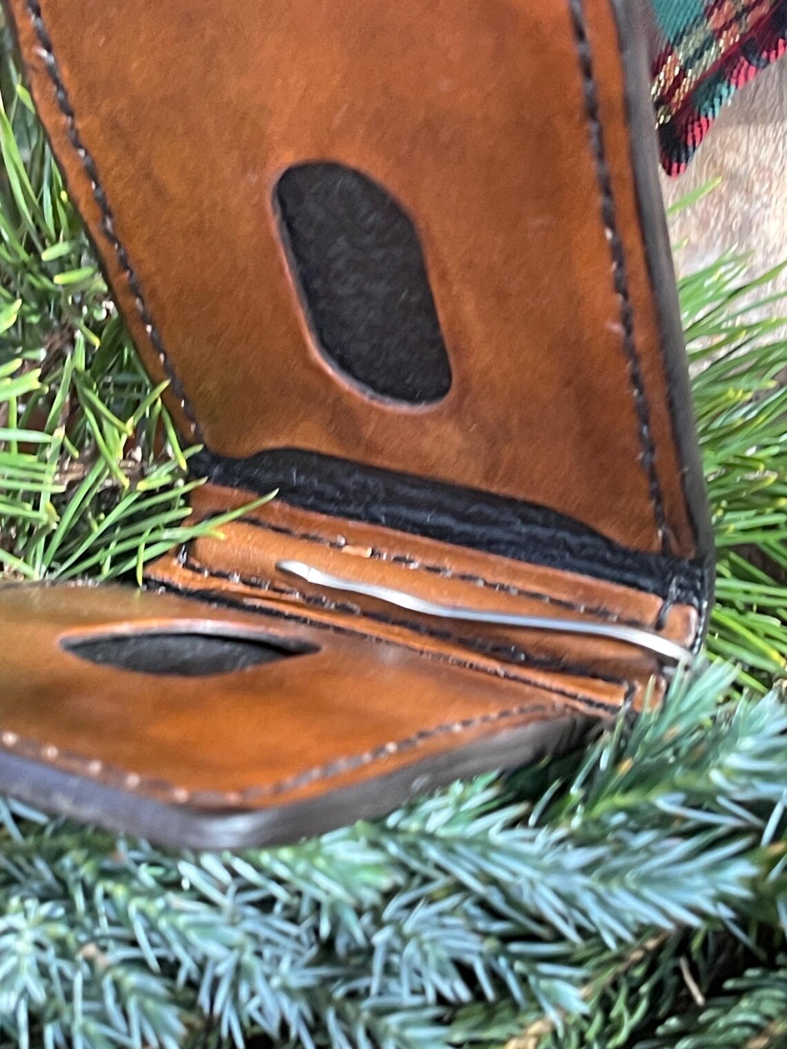 BIG BUCK - a Hand-carved and Tooled Leather Bilfold With a Money Clip ...