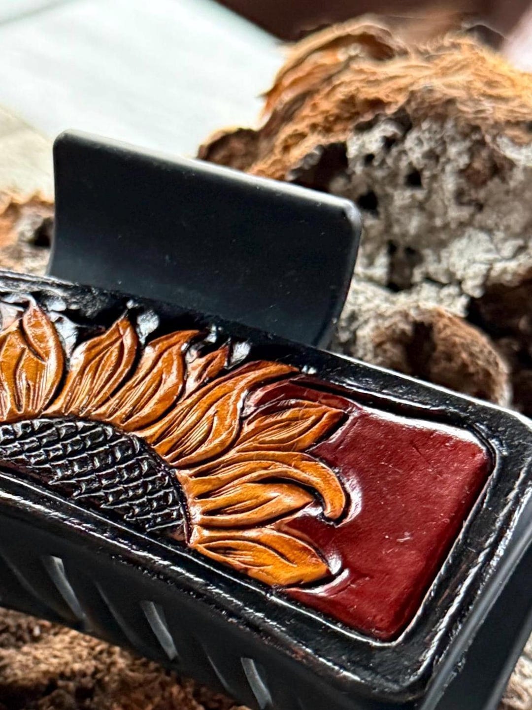 Hand Carved Leather Covered Hair Claw Clips. - Etsy