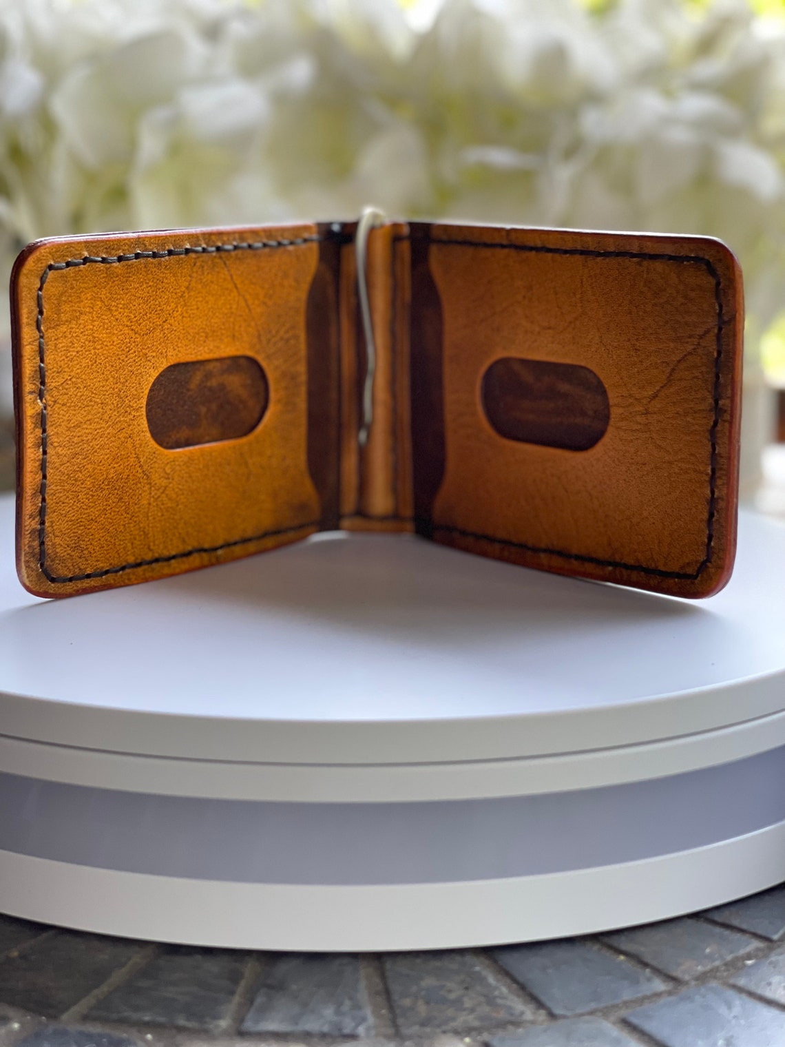 BIG BUCK - a Hand-carved and Tooled Leather Bilfold With a Money Clip ...