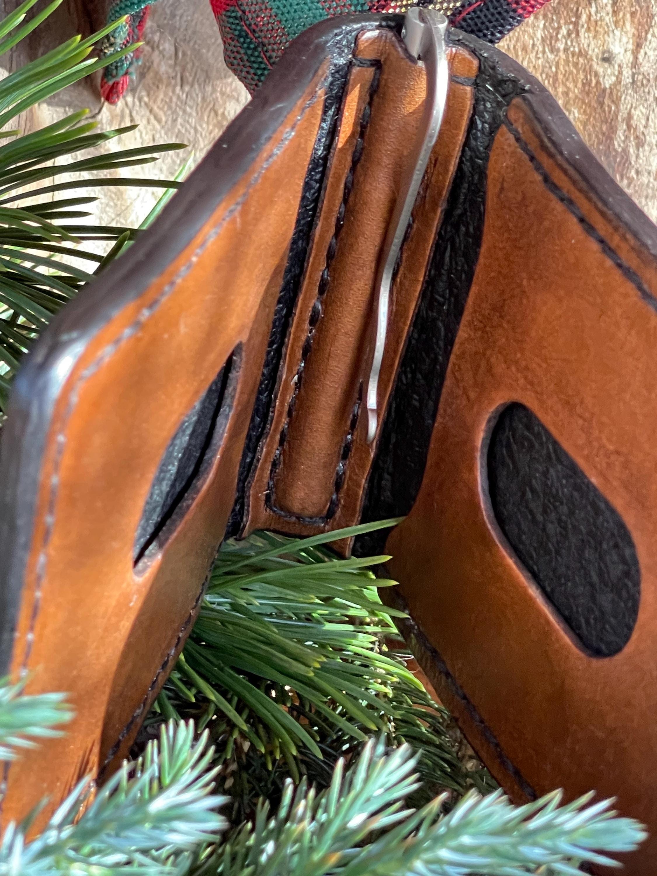 BIG BUCK - a Hand-carved and Tooled Leather Bilfold With a Money Clip ...