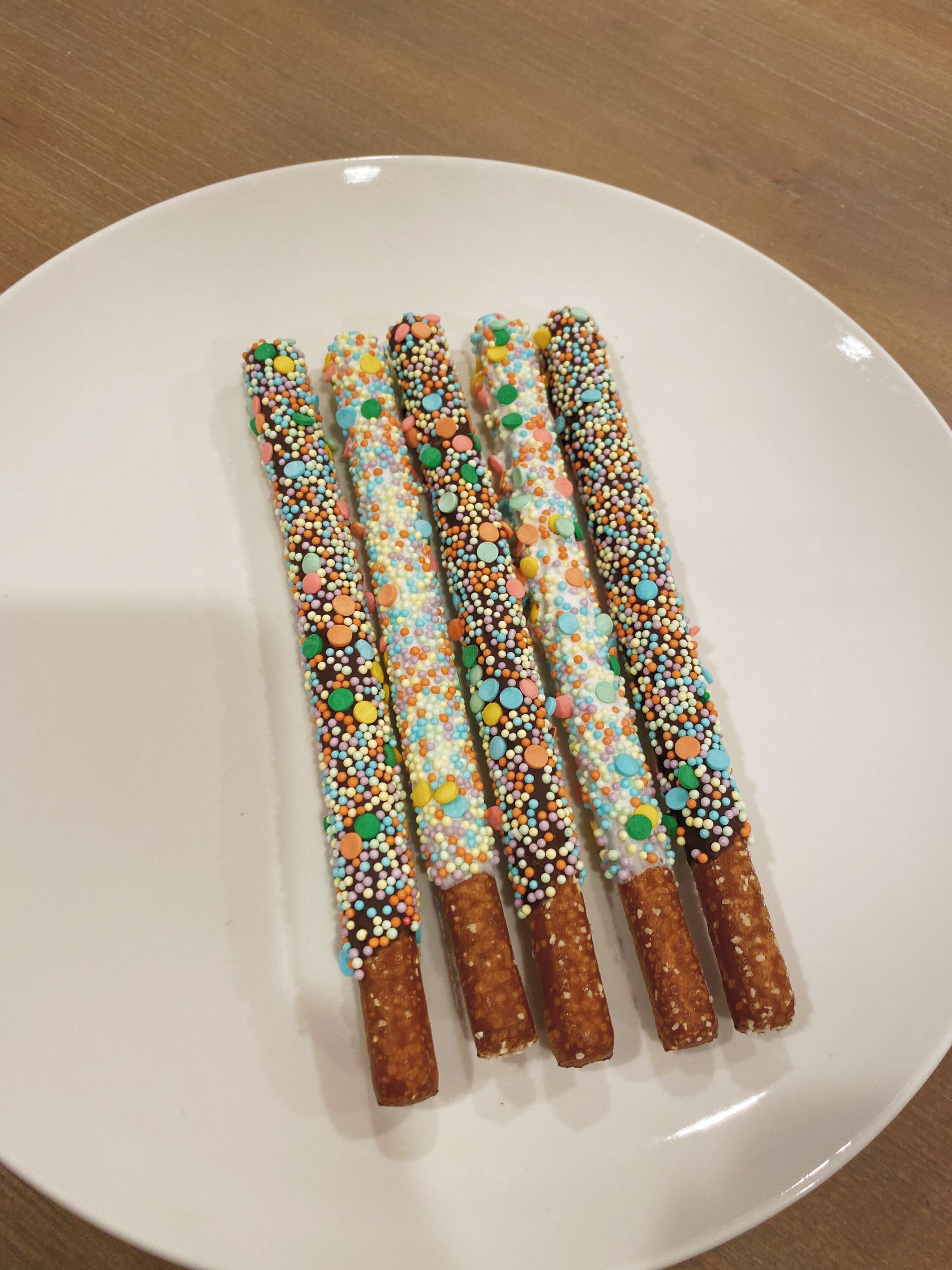 Pastel Theme Chocolate Covered Pretzel Rods Individually Wrapped Free ...