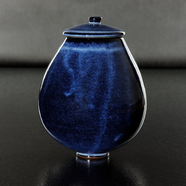 Blue Ceramic Urn - Etsy