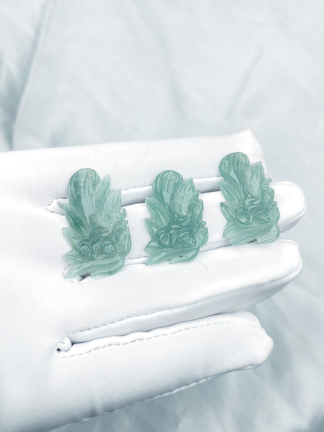 Turquoise Jade Pendant, 9 Tailed Fox Jade Pendant, Fox Fengshui Pendant ...