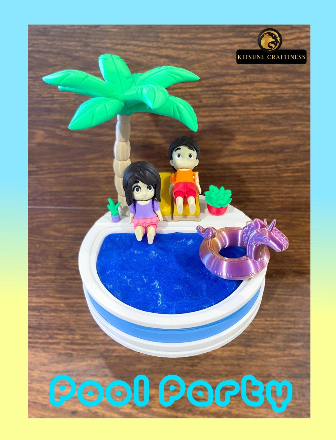 Pool Party Diorama STL File - Etsy