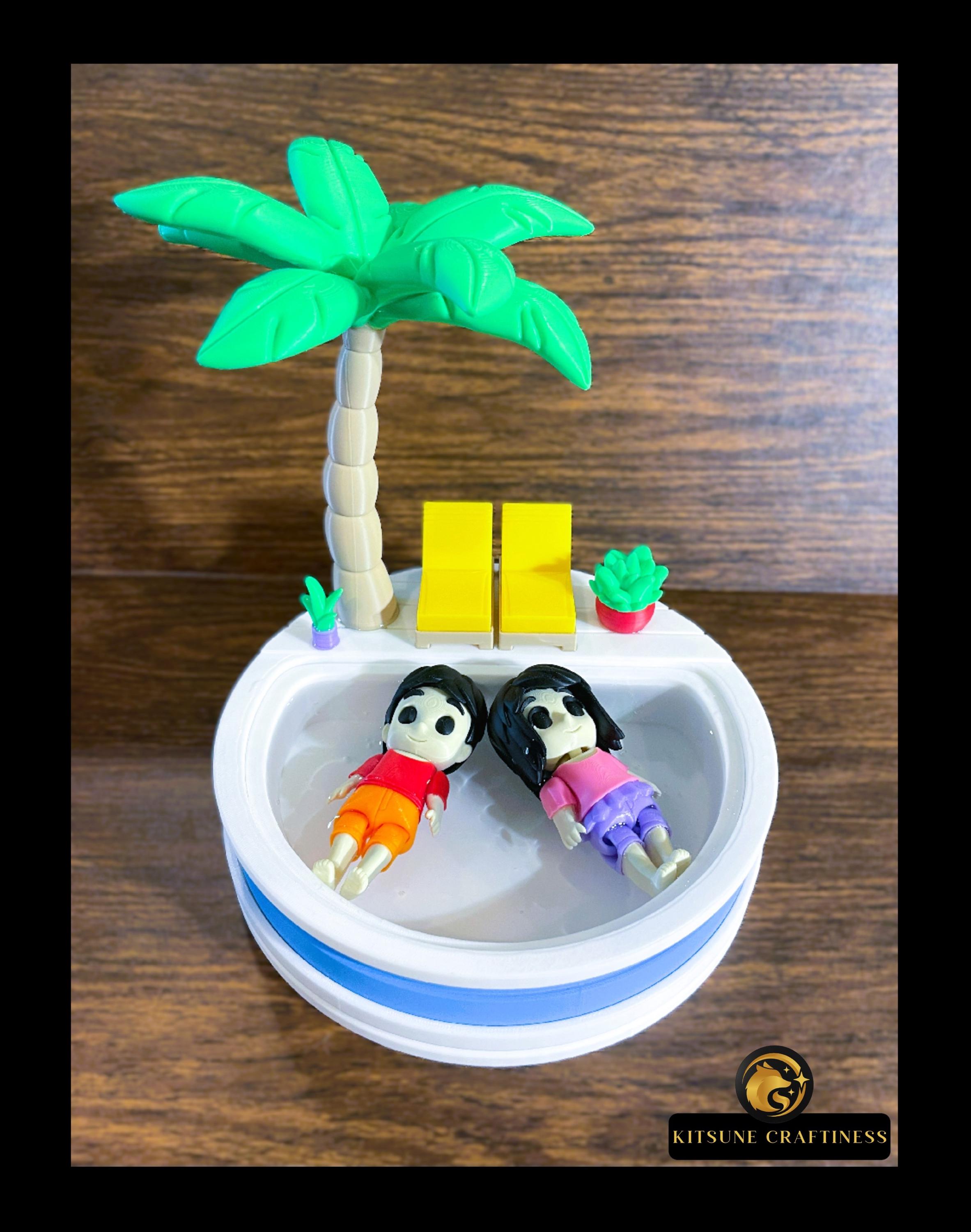 Pool Party Diorama STL File - Etsy