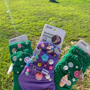 Bedazzled Jeweled Charm Socks Women and Girls Custom Made Hand Made - Etsy