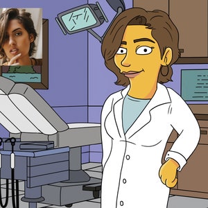 Simpsons Dentist Dentist Portrait Graduation Gift Gift for - Etsy