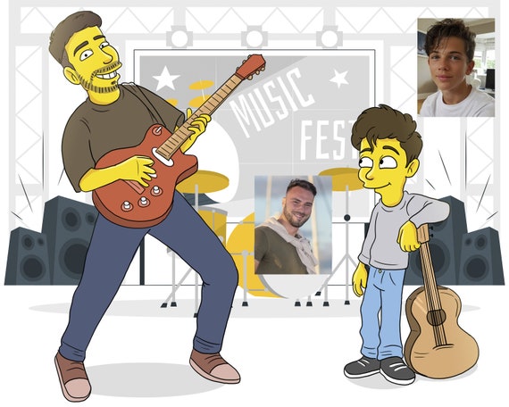 Cartoon Bassist
