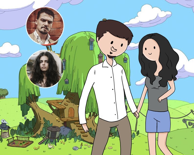 Adventure Time Style Original Portrait Adventure Time Custom - Etsy