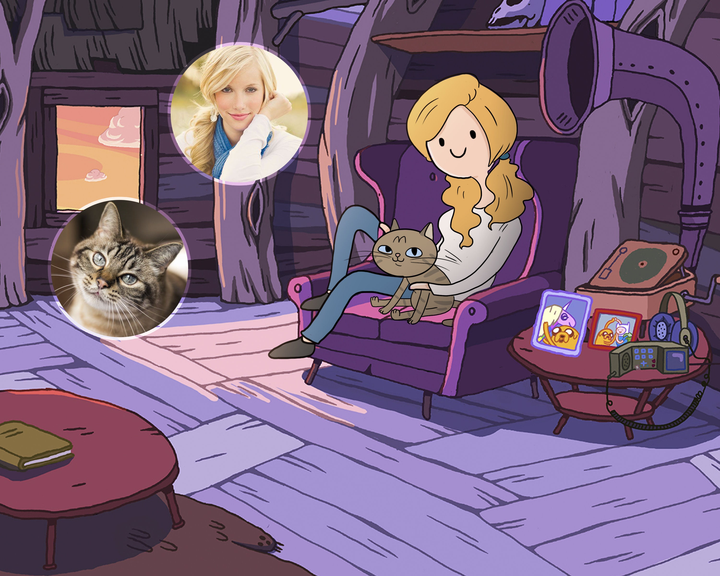 Adventure Time Style Original Portrait Adventure Time Custom - Etsy