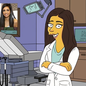 Simpsons Dentist Dentist Portrait Graduation Gift Gift for - Etsy