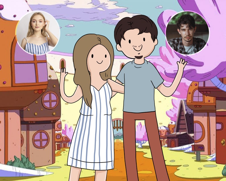 Adventure Time Style Original Portrait Adventure Time Custom - Etsy