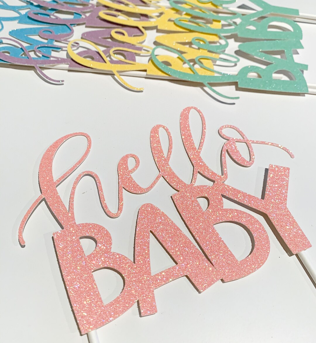 Hello Baby Cake Topper | Baby Cake Topper | Baby Shower Decorations ...