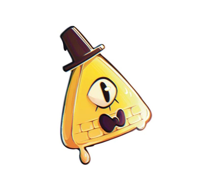 Bill Cipher Gravity Falls Popsicle Keychain - Etsy