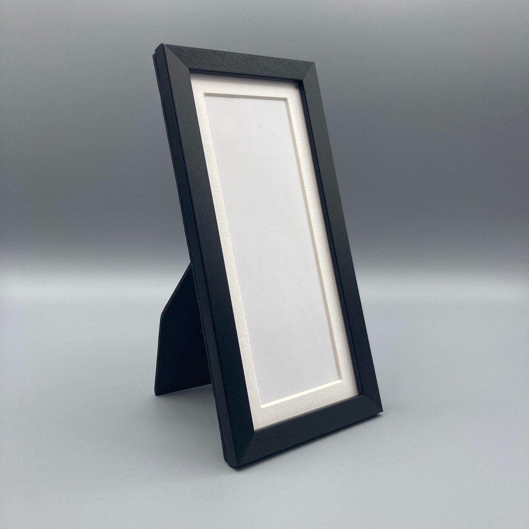 Black Picture Frame • 3x7 Photo Frame • 2x6” Mat Opening • Photo Booth ...
