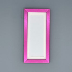 Pink Picture Frame • 3x7 Photo Frame • 2x6” Mat Opening • Photo Booth ...