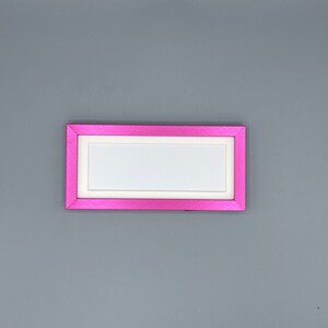 Pink Picture Frame • 3x7 Photo Frame • 2x6” Mat Opening • Photo Booth ...