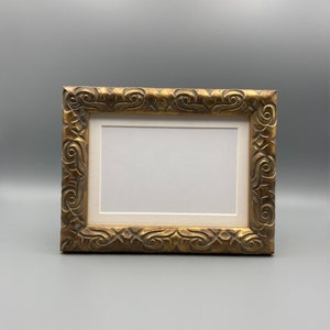 Gold Picture Frame 5 X 7 Photo Frame 4 X 6 With Mat Ornate Traditional ...