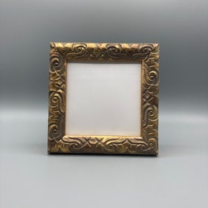 Gold Picture Frame • 5" X 5" Square Photo Frame • Ornate • Traditional ...