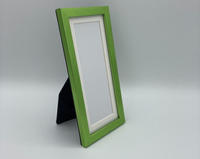 Green Picture Frame • 3x7 Photo Frame • 2x6” Mat Opening • Additional ...