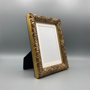 Gold Picture Frame 5 X 7 Photo Frame 4 X 6 With Mat Ornate Traditional ...