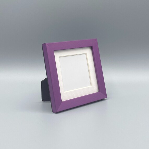 Purple Picture Frame 3x3 Photo Frame 2x2 Mat Opening - Etsy