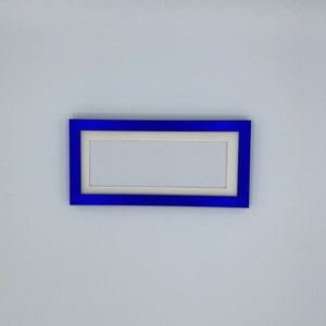Blue Picture Frame • 3x7 Photo Frame • 2x6” Mat Opening • Photo Booth ...
