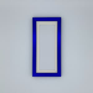 Blue Picture Frame • 3x7 Photo Frame • 2x6” Mat Opening • Photo Booth ...