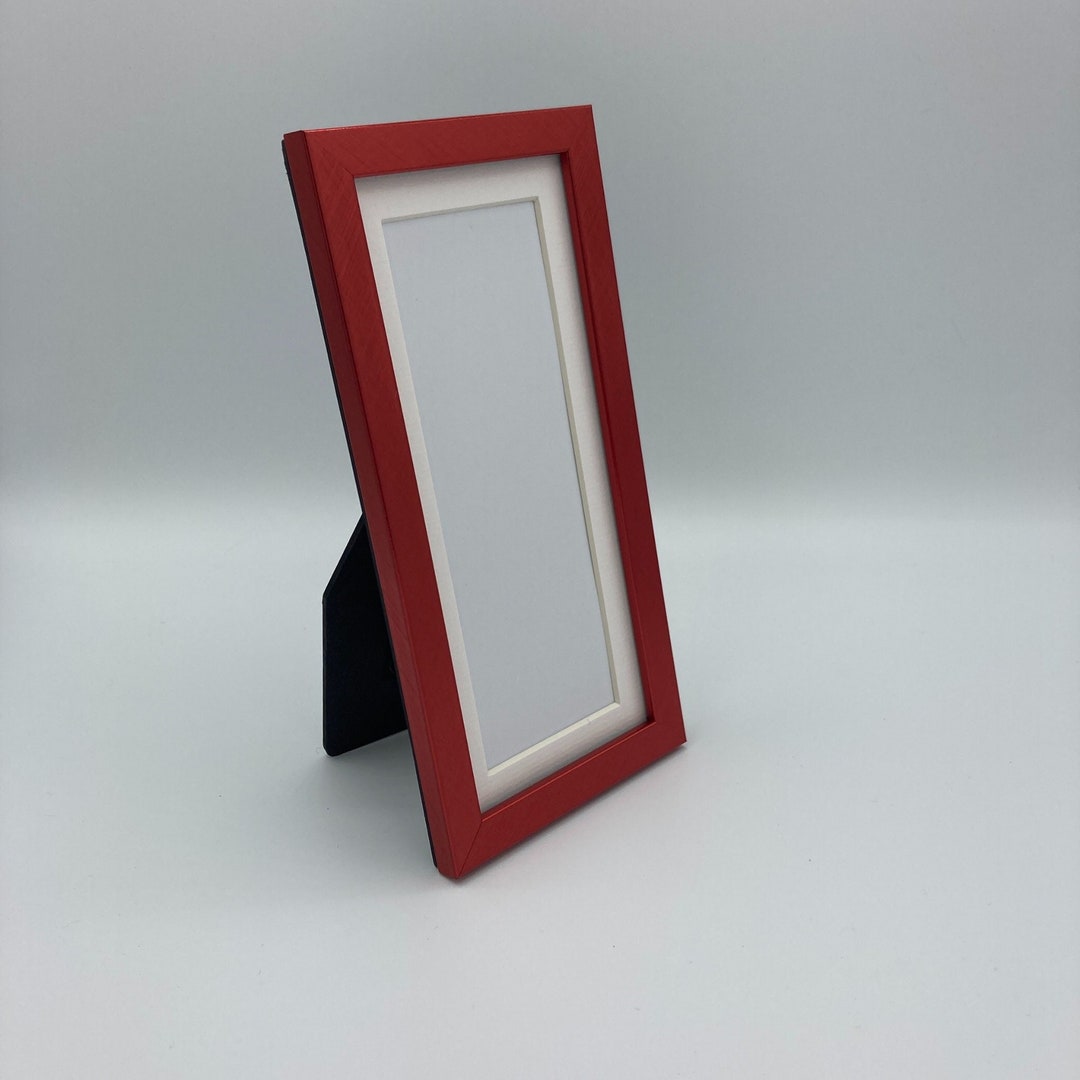 Red Picture Frame • 3x7 Photo Frame • 2x6” Mat Opening • Photo Booth ...
