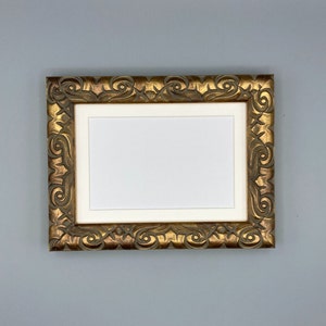 Gold Picture Frame 5 X 7 Photo Frame 4 X 6 With Mat Ornate Traditional ...