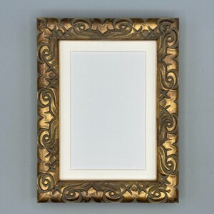 Gold Picture Frame 5 X 7 Photo Frame 4 X 6 With Mat Ornate Traditional ...