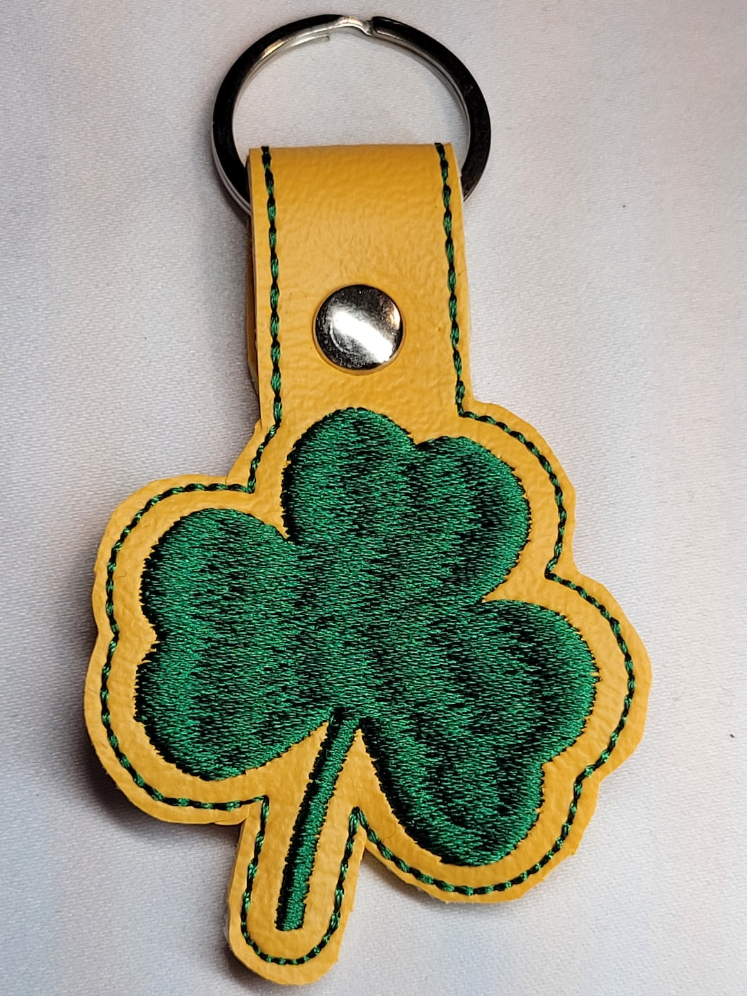 In the Hoop Shamrock, in the Hoop Key Fob, Snap Tab Keychain, Instant ...