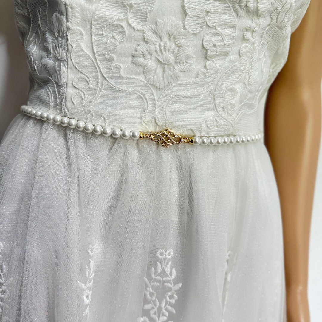 Pearl Bridal Belt Rhinestone Clasp Wedding Sash Elegant Accessory ...