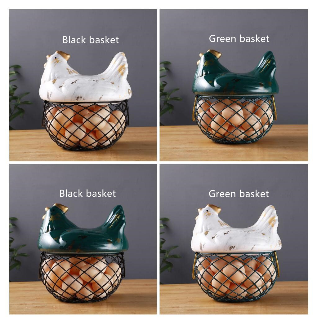 Household Kitchen Ceramic Egg Basket Fruit and Vegetable | Etsy