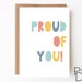 Proud of You Card - School Achievement Card + Digital Download Option ...