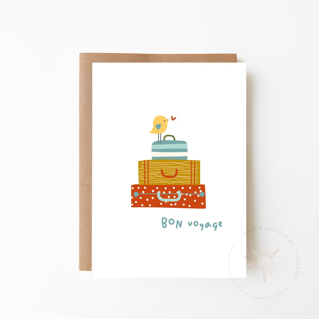 Bon Voyage Travel Card - Fun Greeting Card + Digital Download Option ...
